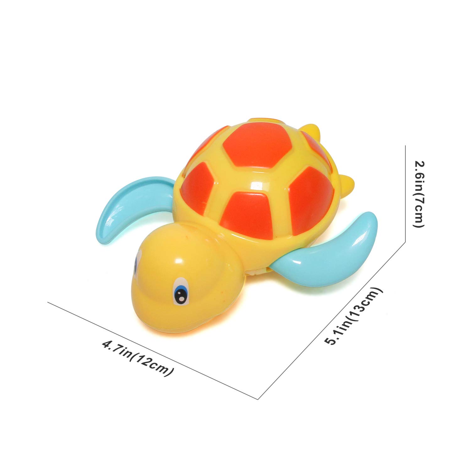 Baby Bath Toy, Swimming Turtle, Floating Wind-up Bathtub Pool Toys Cute Water Play Sets for Kids Boys Girls 3 Pcs