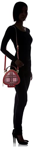 Samantha Vega Women's Handbag, Plaid Spade Motif Bag, Wine Red