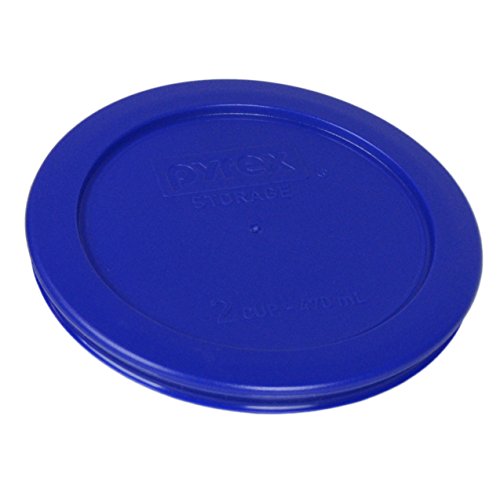 Pyrex 7200-PC 2 Cup Cadet Blue Round Plastic Food Storage Lid - 4 Pack