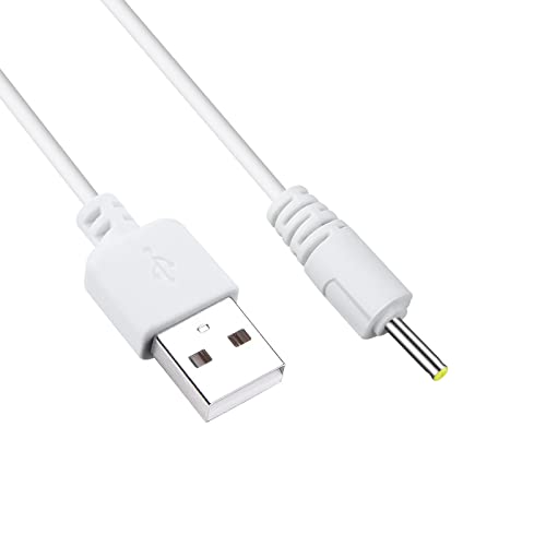 Smays Charger Cable Replacement for Infant Optics DXR-8 / DXR8 PRO Monitor Unit, Round-Pin Power Cord 2-Pack