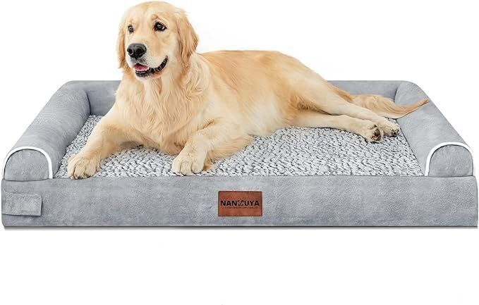 Large Dog Bed Orthopedic Washable: Beds Bolster XL Bed Large Big Dogs Memory Foam Couch Sofa Waterproof with Removable Cover