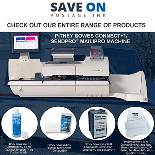 Save On Postage Ink Compatible PB 612-0 Postage Tape Sheets for use in DM200, DM200i Machines. 2 Tapes/Sheet 150 Sheets/Box