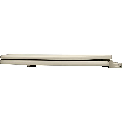 CHURCH 540EC 006 Toilet Seat with Easy Clean & Change Hinge, ROUND, Durable Enameled Wood, Bone