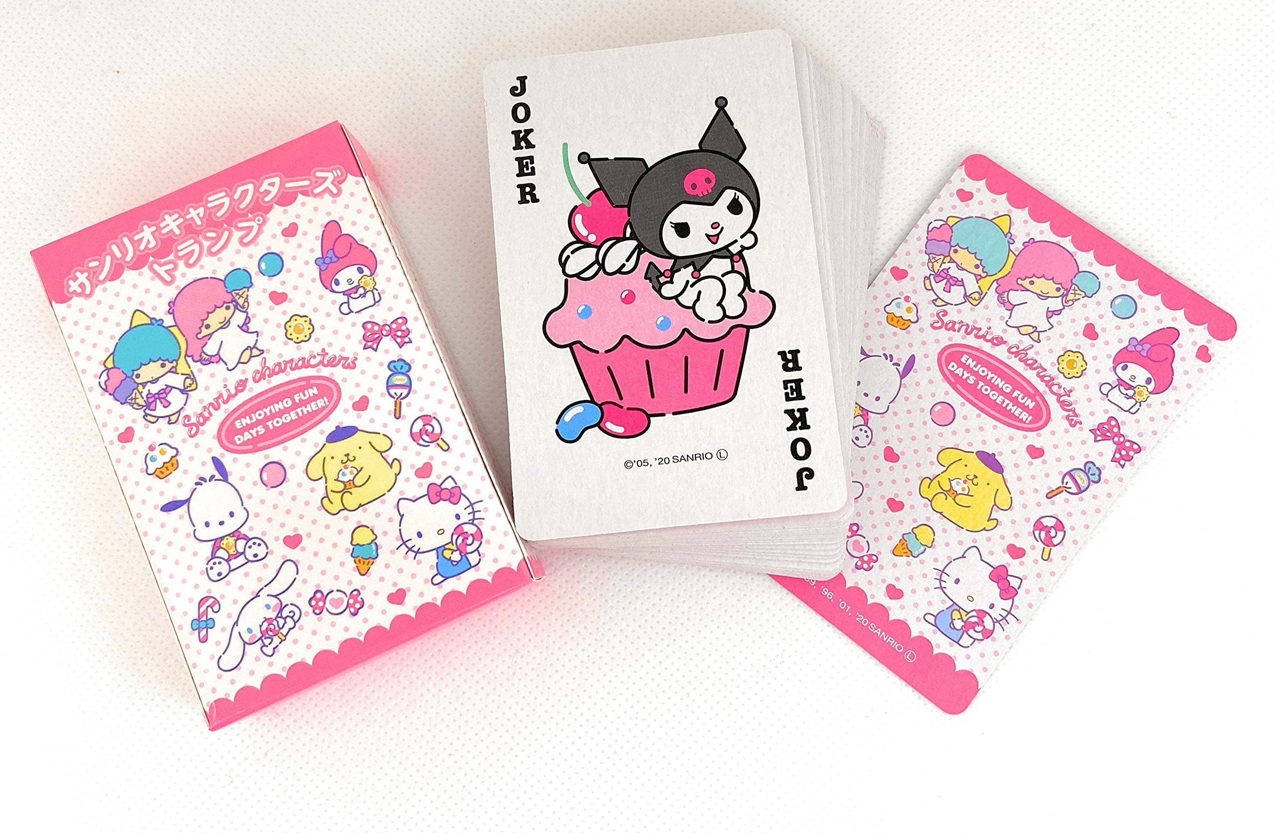 Sanrio Characters Playing Card Hello Kitty, Little Twin Stars, My Melody, Cinnamoroll, Pompompurin, Pochacco 3.5in x 2.4in x 0.7in with Paper case