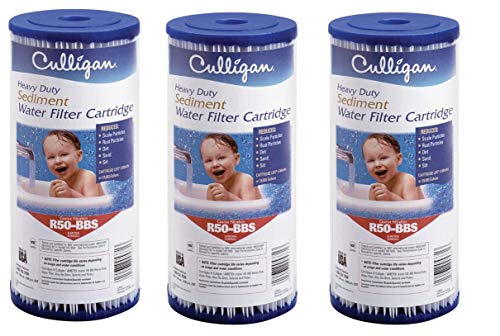 Culligan R50-BBSA Whole House Heavy Duty Water Filter Cartridge, 24,000 Gallons, 3 Pack