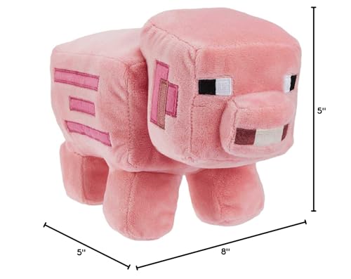 Mattel Minecraft Basic Plush Character Soft Dolls, Video Game-Inspired Collectible Toy Gifts for Kids & Fans Ages 3 Years Old & Up