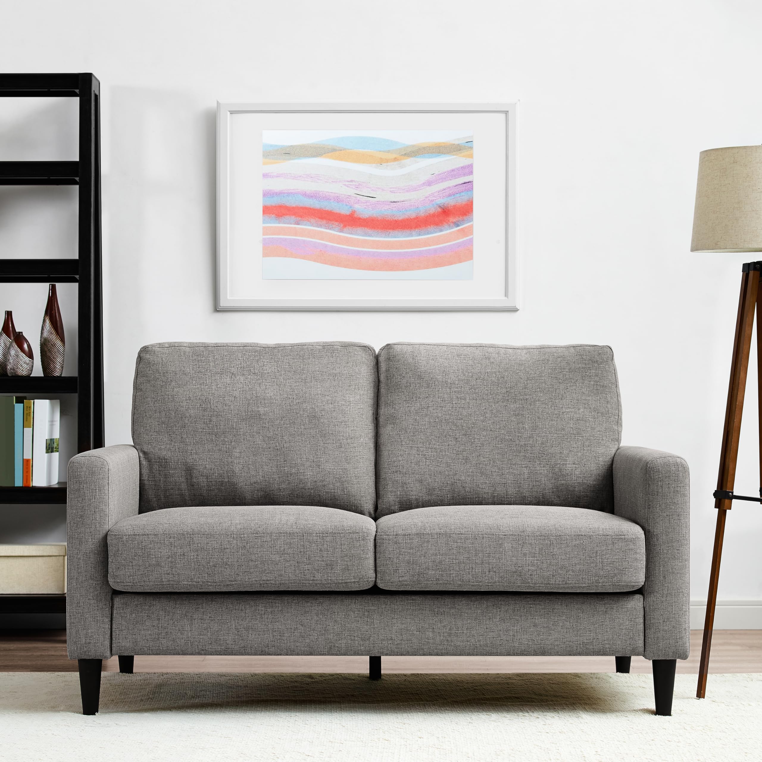 Dorel Living DHP Dorel Living Beckie Loveseat, Gray Love Seats