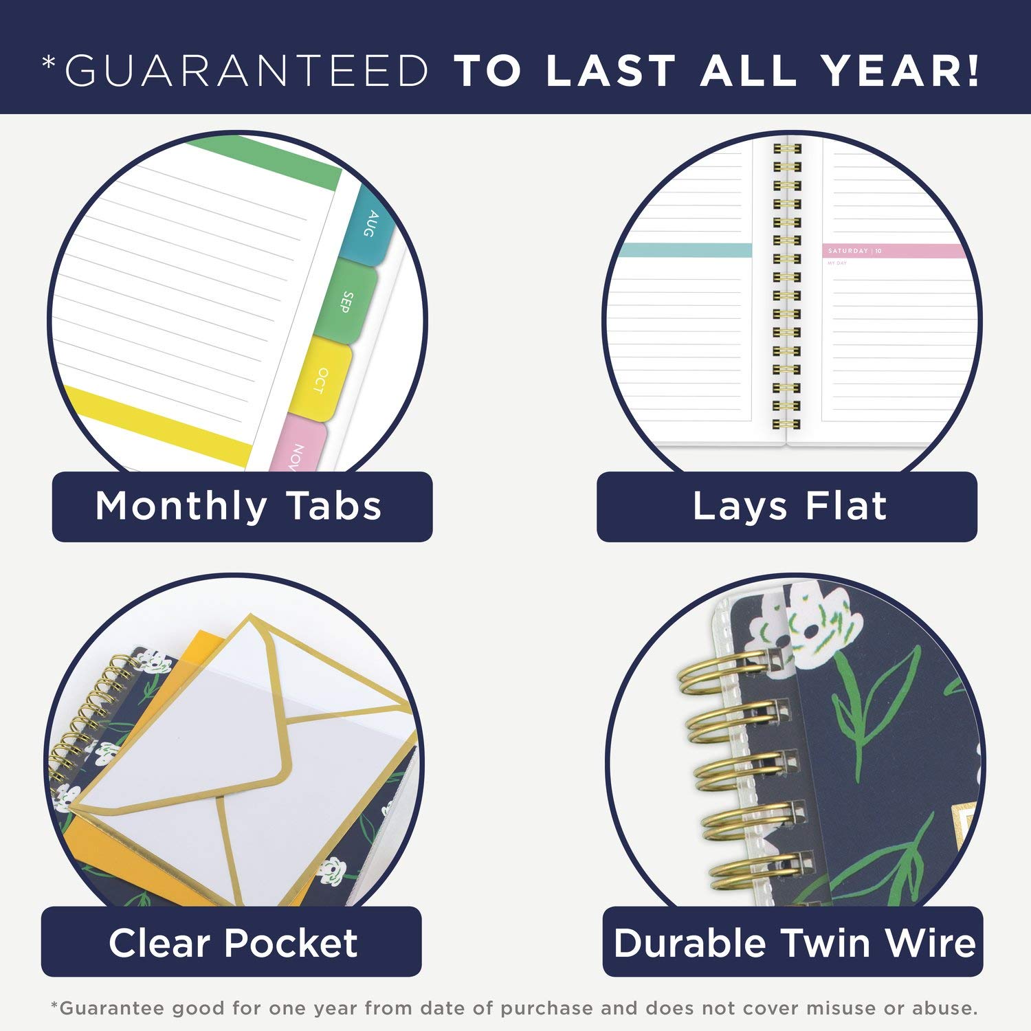 AT-A-GLANCE Academic Planner 2021-2022, Simplified by Emily Ley for AT-A-GLANCE Weekly & Monthly Planner, 5-1/2" x 8-1/2", Small, Customizable, for School, Teacher, Student, Dogwood (EL61-201A)
