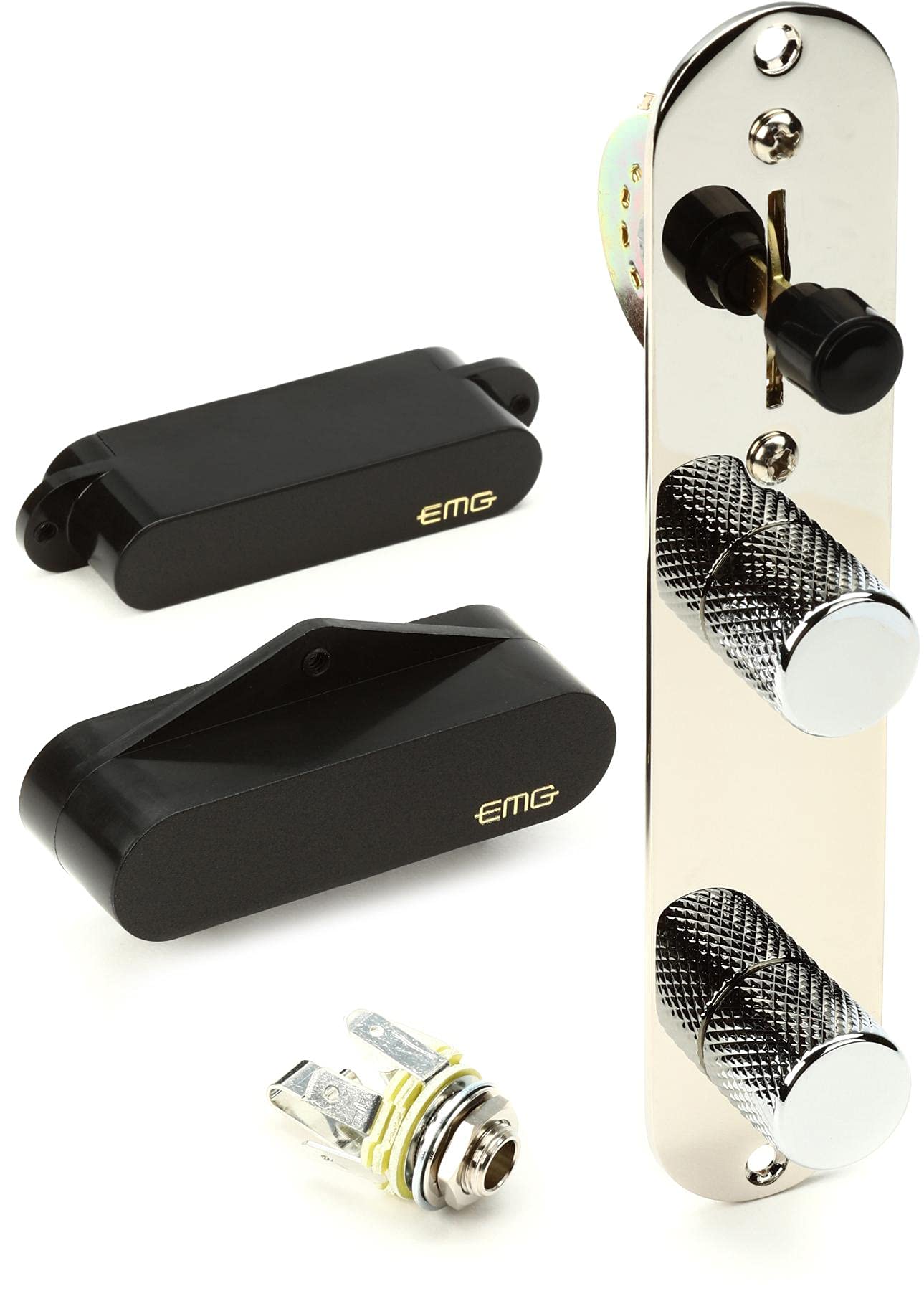 EMG T SYSTEM Prewired Telecaster Guitar Pickup Set Plus Control Plate System,Black