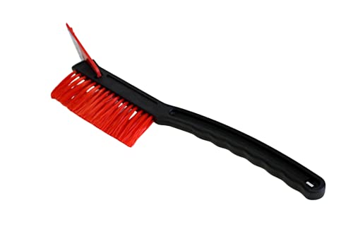 Dependable Industries inc. Essentials Set of 2 Auto Snow Brush Scraper Combo 17" Long Unbreakable ABS Handle for Cars, Trucks, SUVs