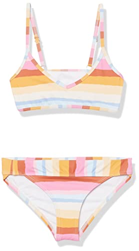 Billabong Girls' Rising Sun Trilet Two-Piece Swim Set (Little Big Kids), Multi, 12