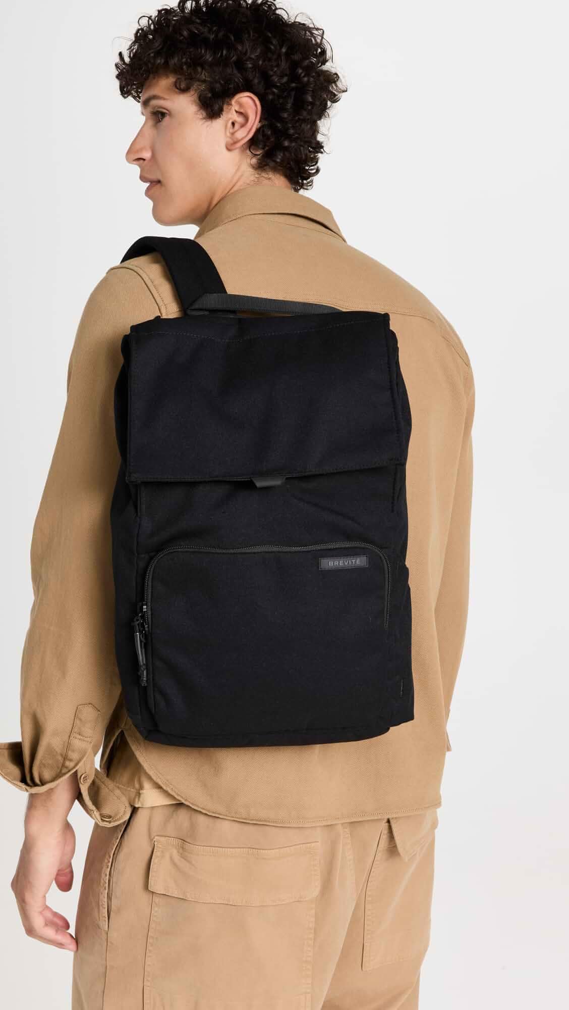 BREVITE The Daily Backpack, Triple Black, One Size