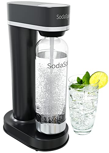 Modern Design Sparkling Water Maker – Soda Water Maker with 1l BPA-Free Reusable Bottle–Carbonated Water Maker for Home – Soda Streaming Machine for Seltze (SS697B)