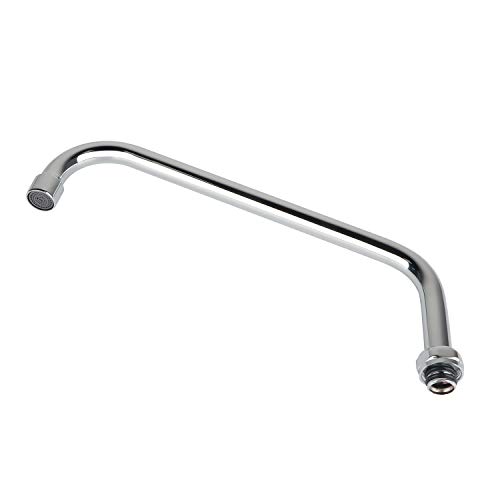 COOLWEST 12 Inch Swing Swivel Spout Replacement Kit for Commercial Kitchen Sink Faucet, 2.2 GPM Gooseneck Spout Nozzle Replacement Part, Chrome Finish