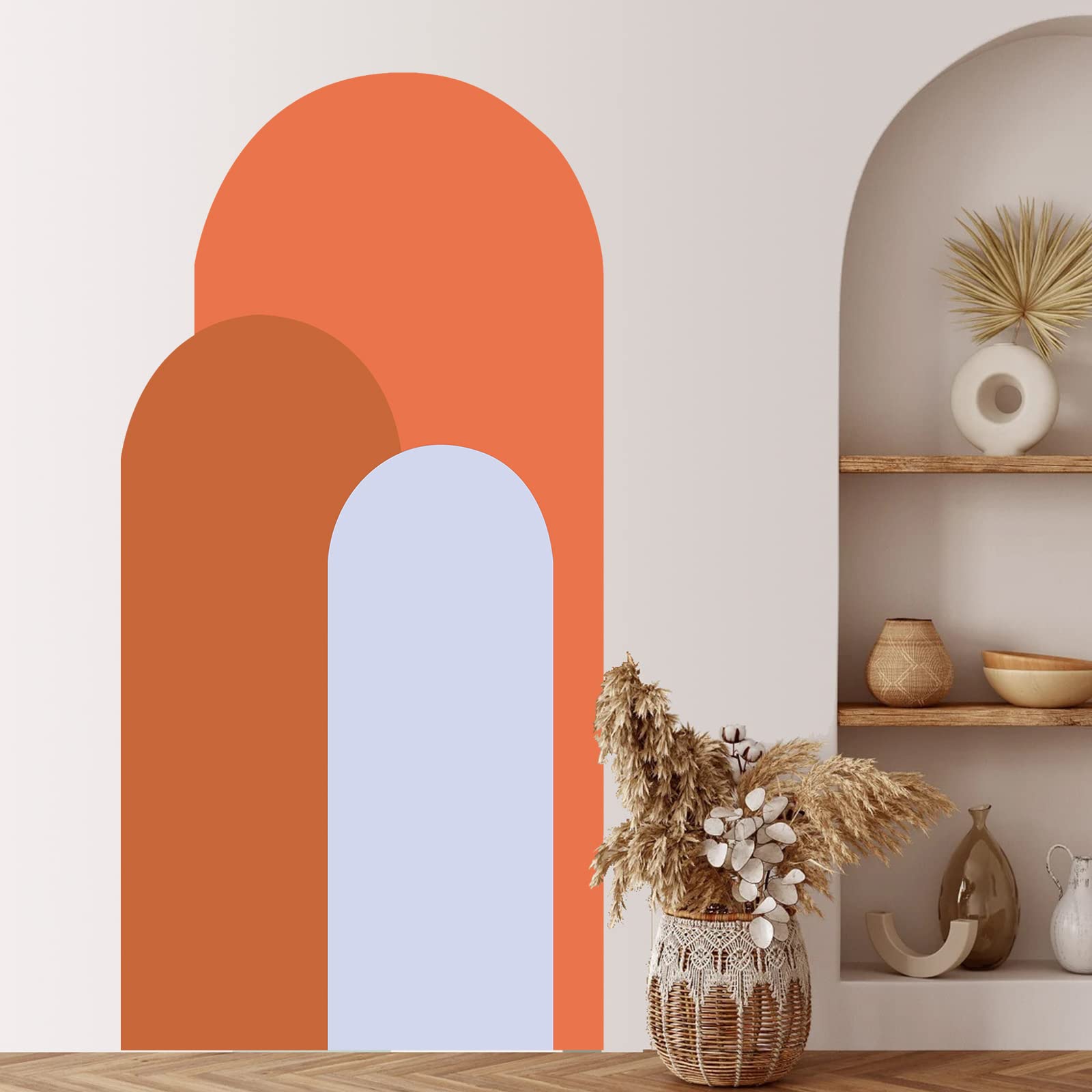 Boho Arch Wall Decal Decor, YALINKA Modern Simple Style Taller Arch Wall Sticker, Removable Peel and Stick Art Murals Wall Accent for Living Room Bedroom Nursery Decoration (Style 1)