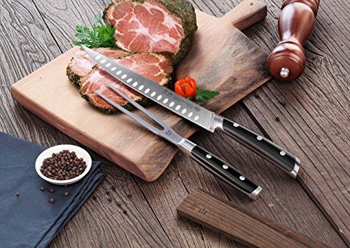 Cangshan TS Series 1020496 Swedish 14C28N Steel Forged 2-Piece Carving Set