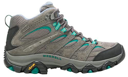 Merrell Women's J035850 Moab 3 MID WP Waterproof Hiking Shoe, Granite/Marine, 7.5 M