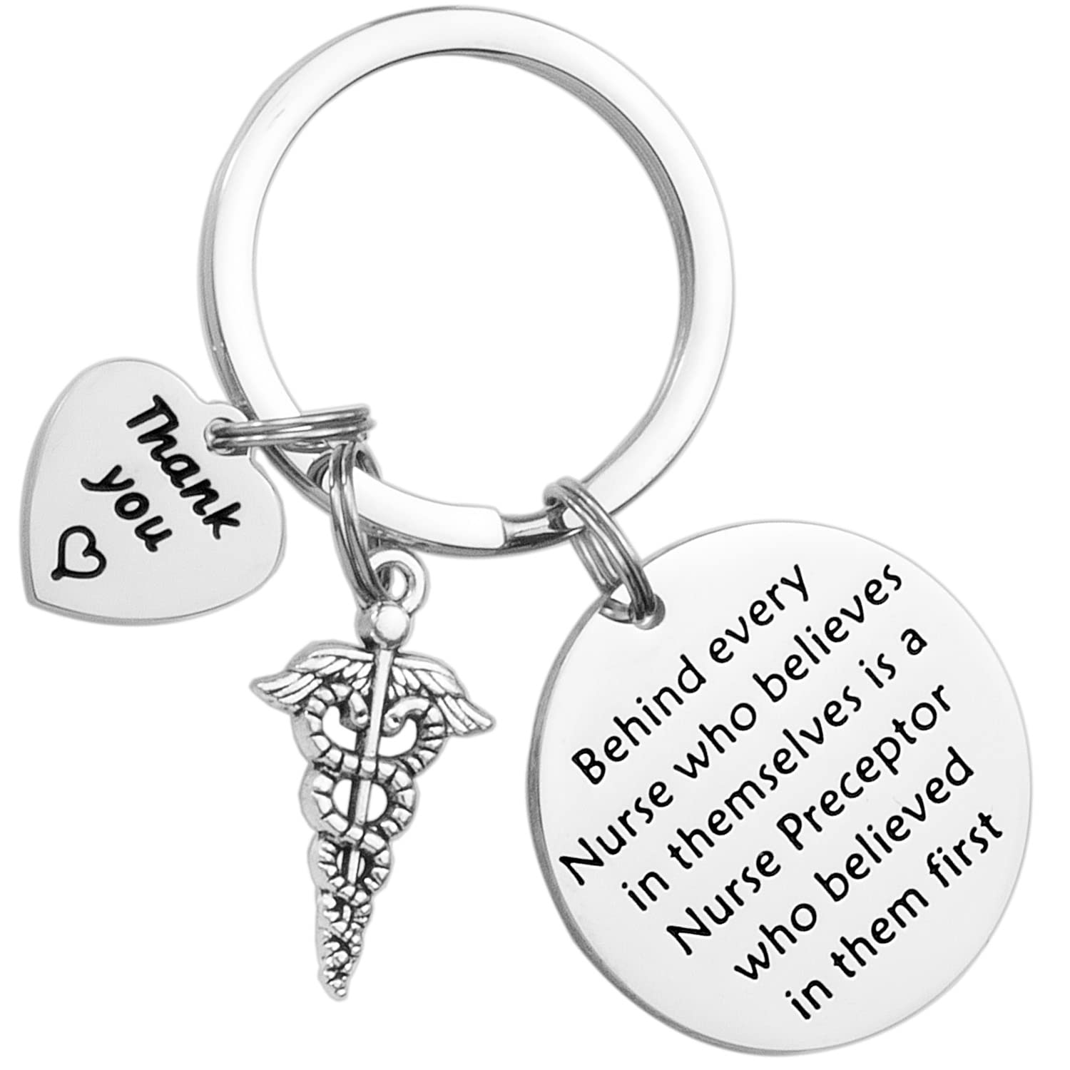 Hutimy Nurse Instructor Gift Keychains Nurse Preceptor Thank You Jewelry Nursing Instructor Appreciation Gifts Nursing Preceptor Keychain