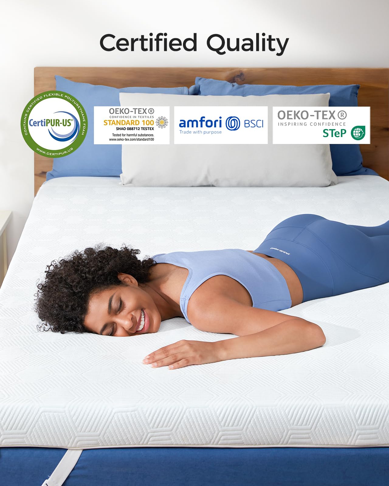 Dreamsmith 3 Inch Gel Memory Foam Mattress Topper Twin Size, Breathable Pressure Relief Mattress Topper, Washable Cover with Elastic Straps & Non-Slip Bottom, CertiPUR-US Certified, Cooling