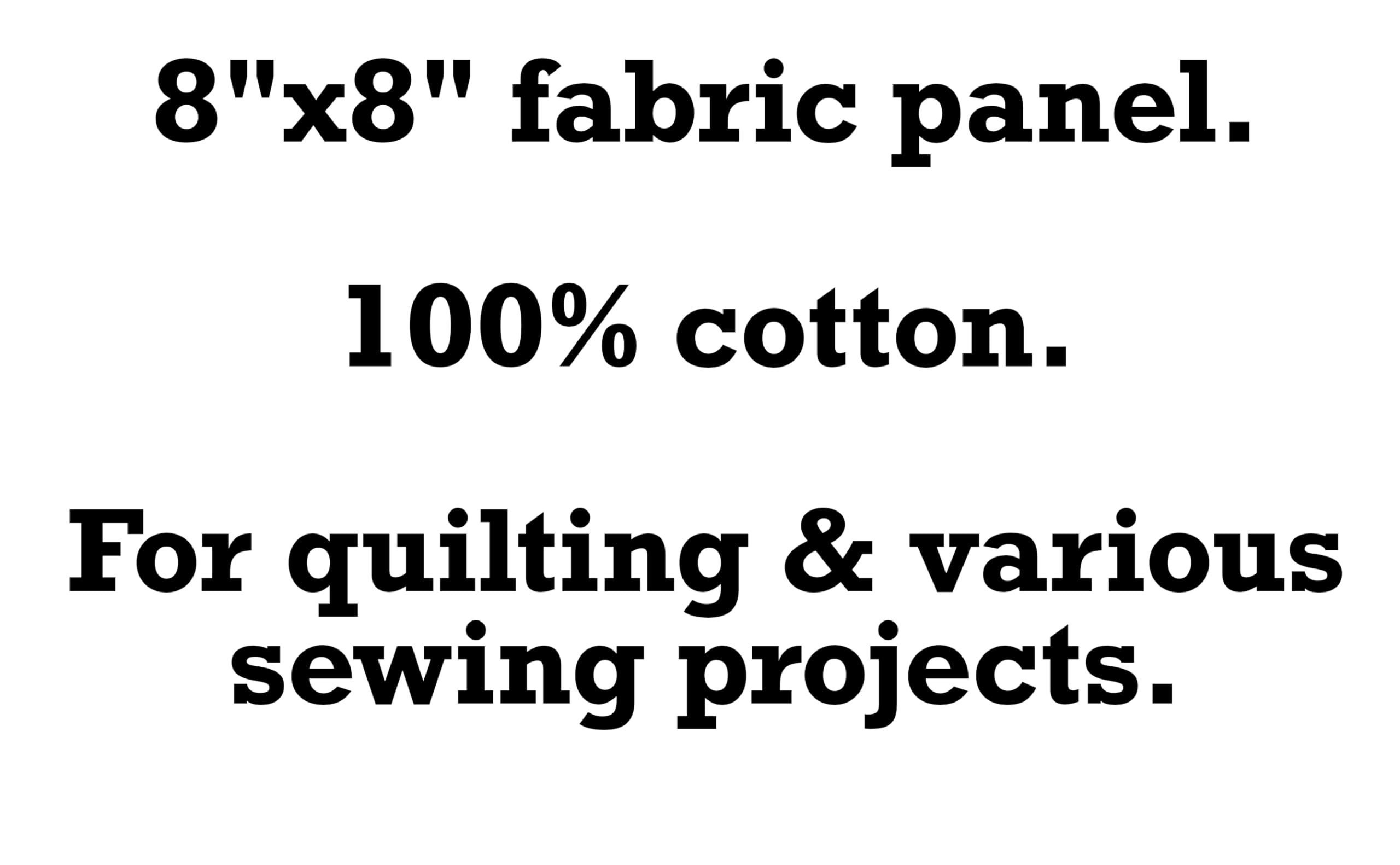 Fabric Panel 8"x8" Memory Cardinal 100% Cotton Quilting Panel Square AM1586