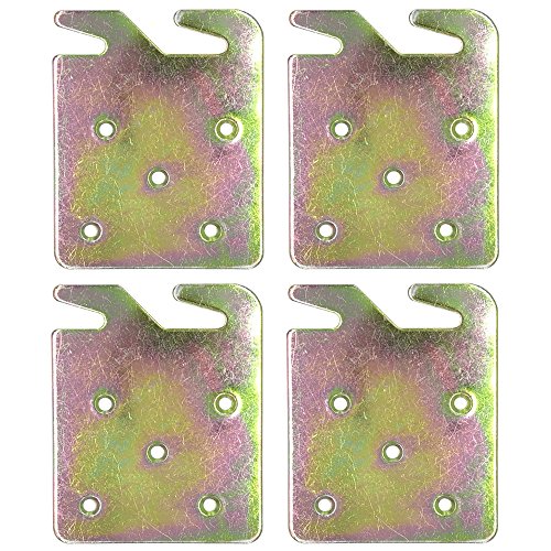 Richohome Wood Bed Rail Hook Plates - Pack of 4
