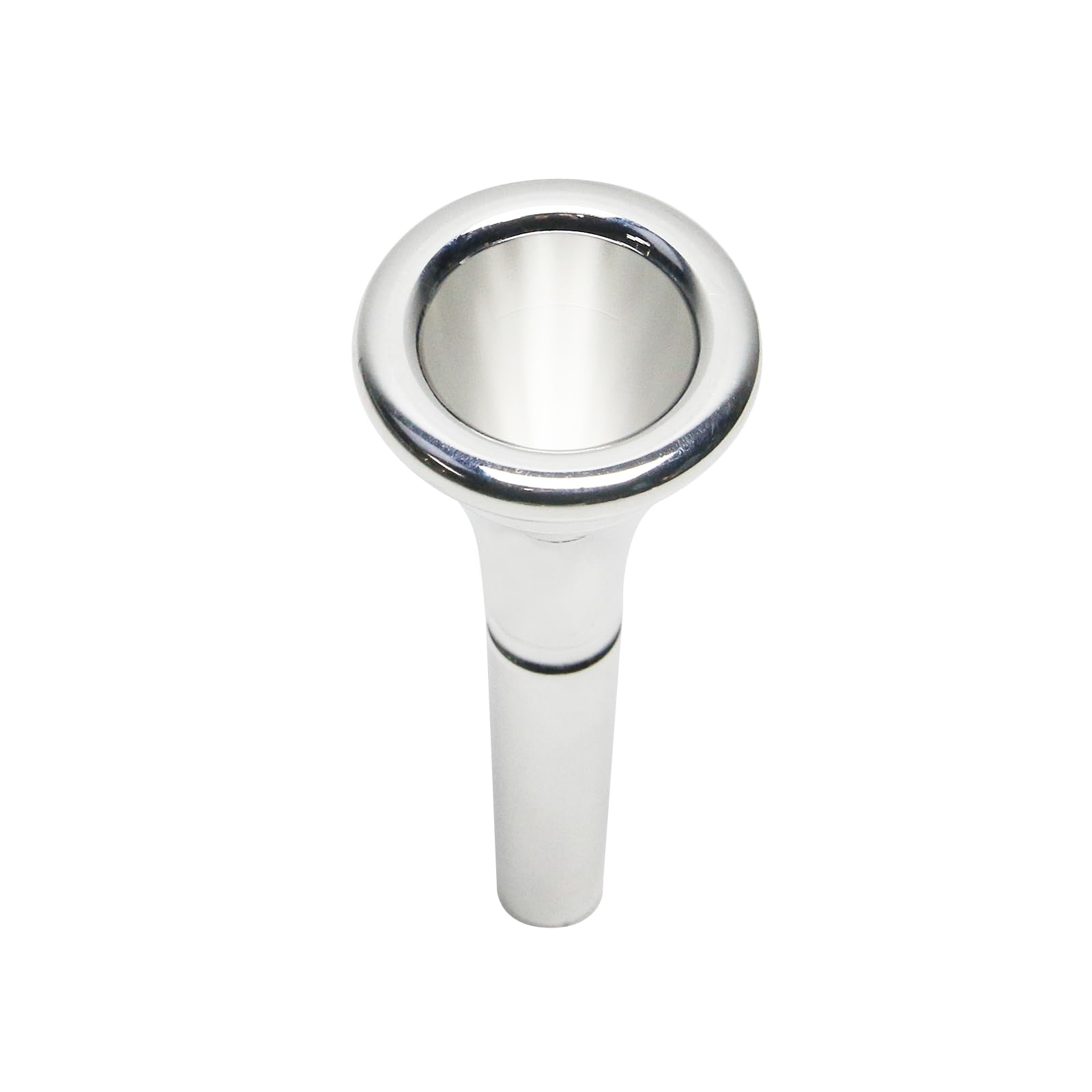 Geesatis Silver Plated Horn Mouthpiece Deep Cup Mouth Horn Standard Horn Mouthpiece