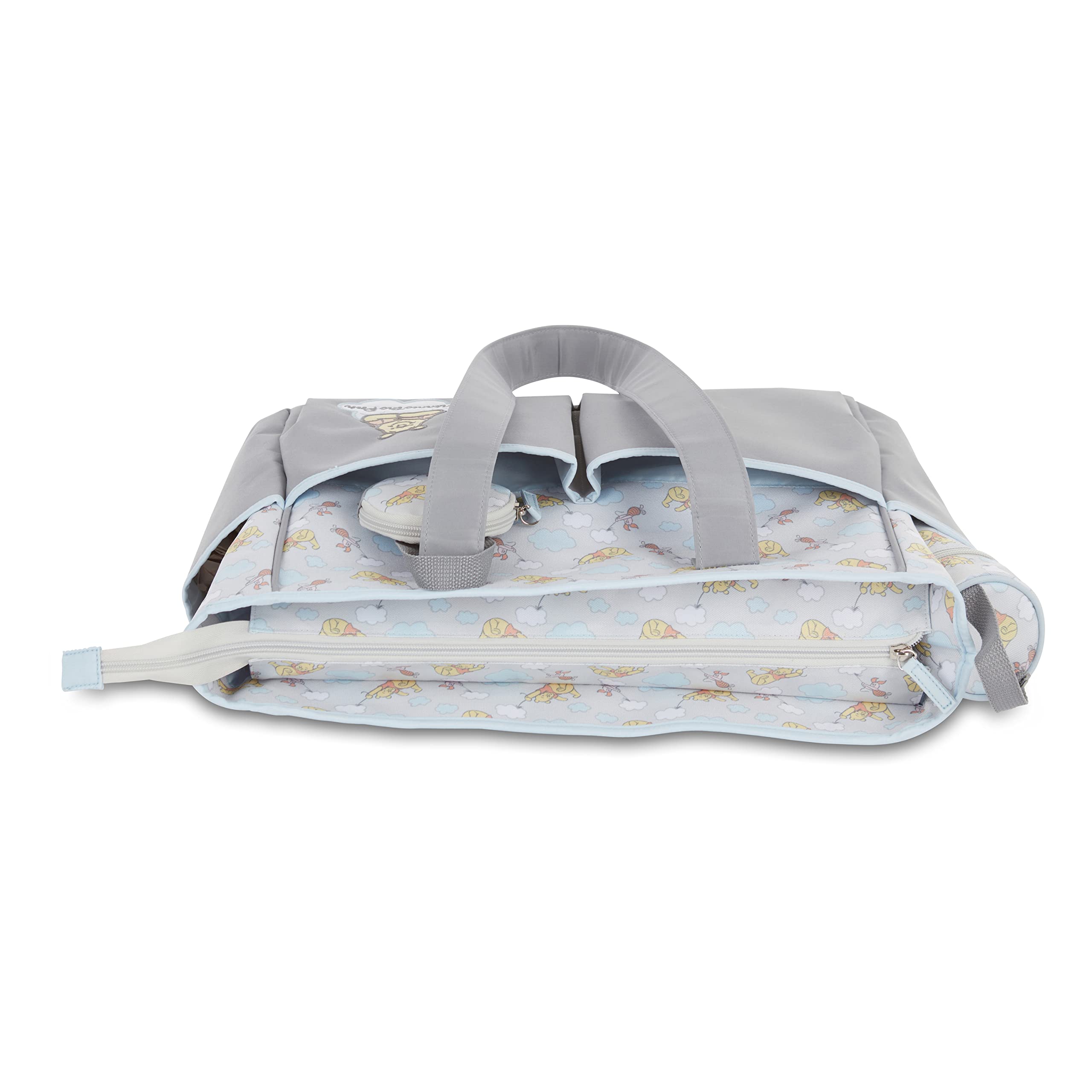 Cudlie Tote Diaper Bag and Changing Pad, Winnie The Pooh Print Large