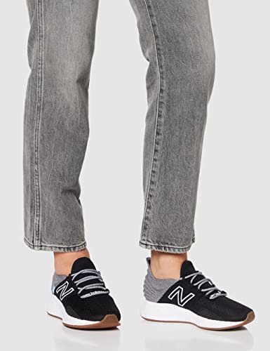 New Balance Women's Fresh Foam Roav V1 Sneaker, Black/Light Aluminum, 8