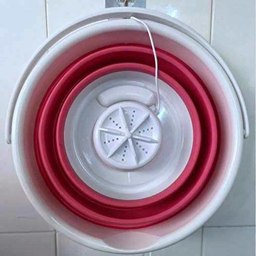BHVXW 10L Foldable Mini Turbo Washing Household Machine Rotating Washer Charging Laundry Clothes Cleaner for Travel