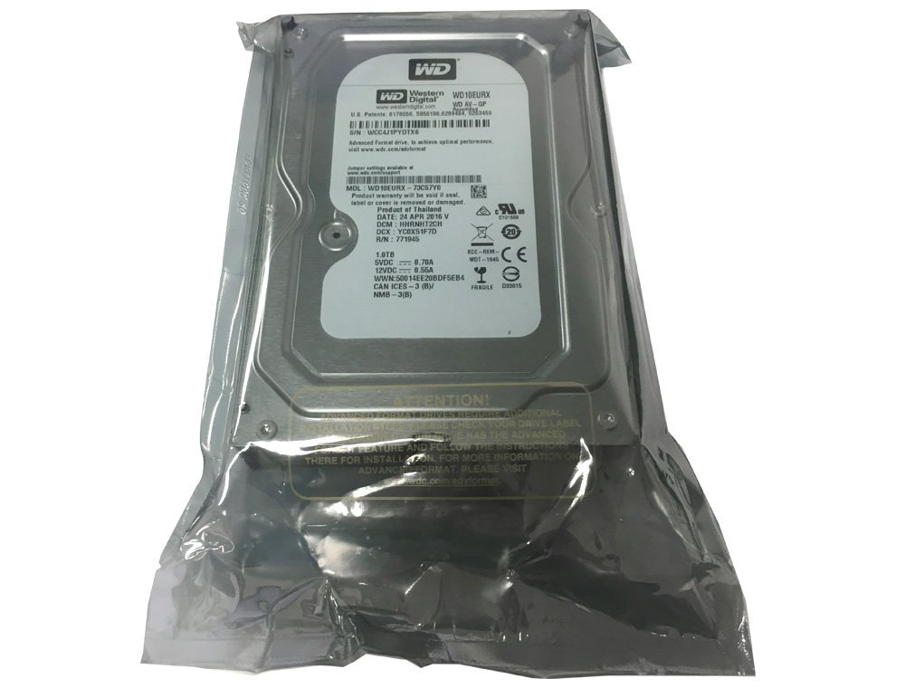 Western Digital AV-GP WD10EURX 1TB IntelliPower 64MB Cache SATA III 6.0Gb/s 3.5in Internal Hard Drive [Renewed]- w/1 Year Warranty