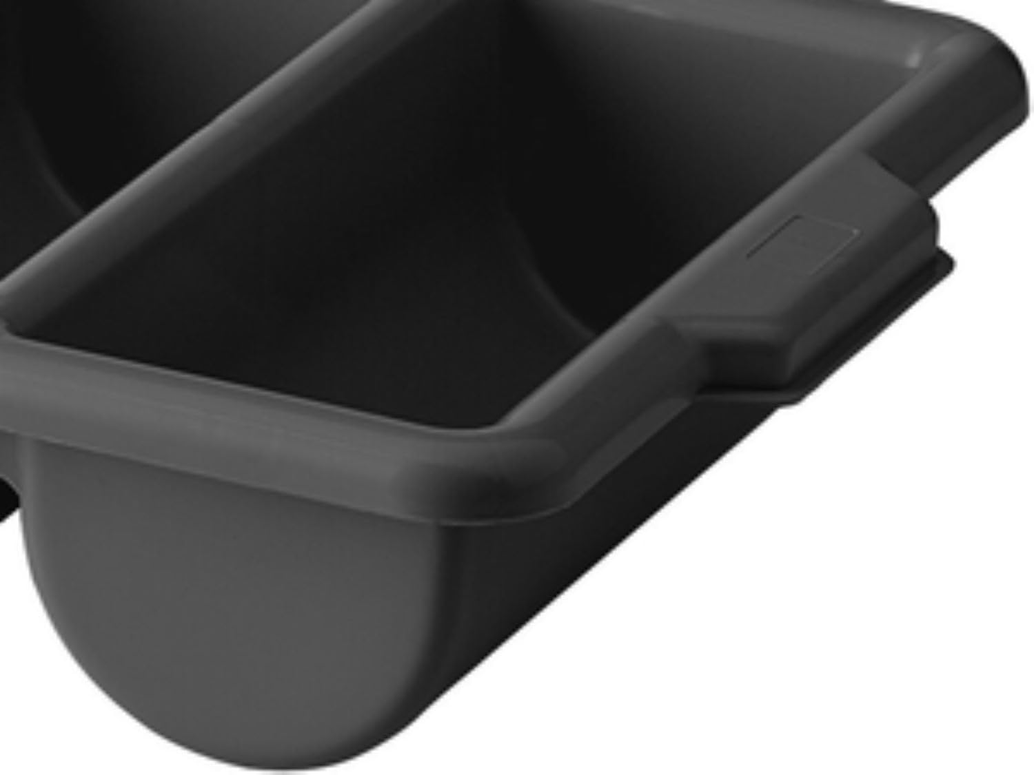Black 4-Compartment Plastic Cutlery Box/Flatware Bin with Handles