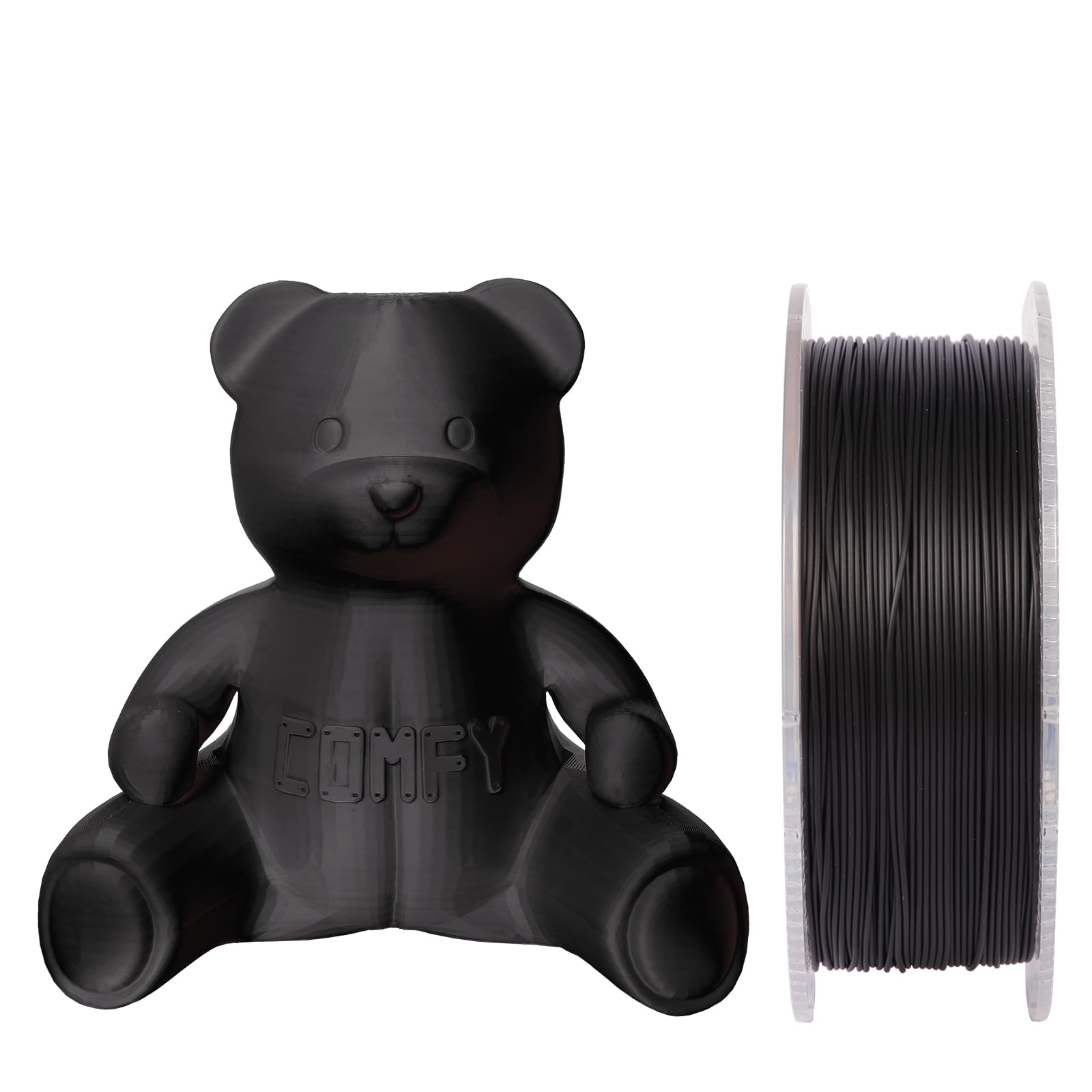 Certified Food Grade PLA+ 3D Printer Filament - CARBON by Comfy Materials - Lab Tested FDA Compliant Food Safe, 1.75mm, 1kg, Accuracy: +/- 0.02 (White)