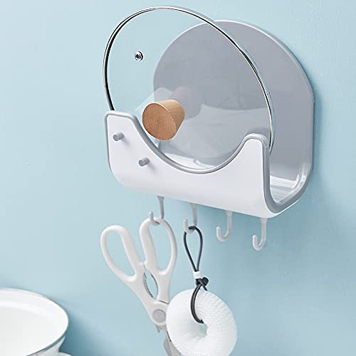 BHVXW Pot Cover Rack Wall Hanging, Punch-free Multifunctional Cutting Board Rack, Shelf for Pot Cover, Chopping Board Storage Rack