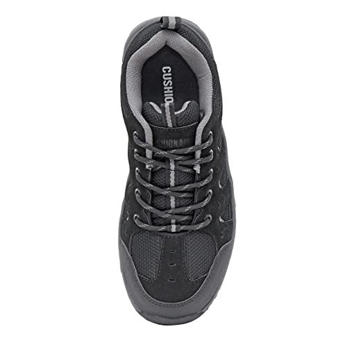CUSHIONAIRE Women's Brig low top hiking boot, Black M 9