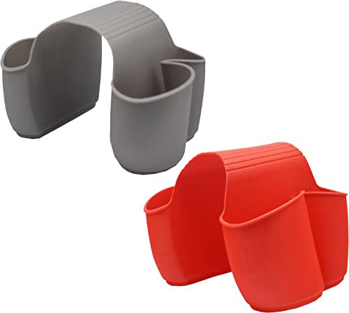 Black Duck Brand Set of 2 Soft Sink Caddies - One Size Fits Most - Features Drainage Holes for Easy Drying - Clear Up Space on Your Counter (2)