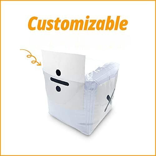 i-Scream Customizable Dice - Giant Dice, 10 Inch Inflatable Dice Jumbo, Easy Storage, Large Pocket, PVC Material, Great for Games, School PE/Classroom Activities, Church Events and Kid's Parties,1pc