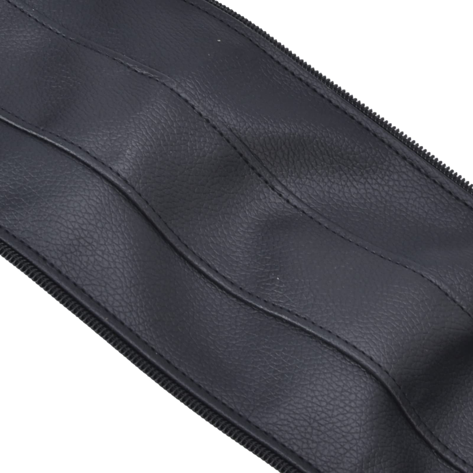 Fdit PU Baby Stroller Handle Cover Armrest Protector for Baby Carriage, Removable Zipper Protector Sleeve for Baby Stroller (Black)