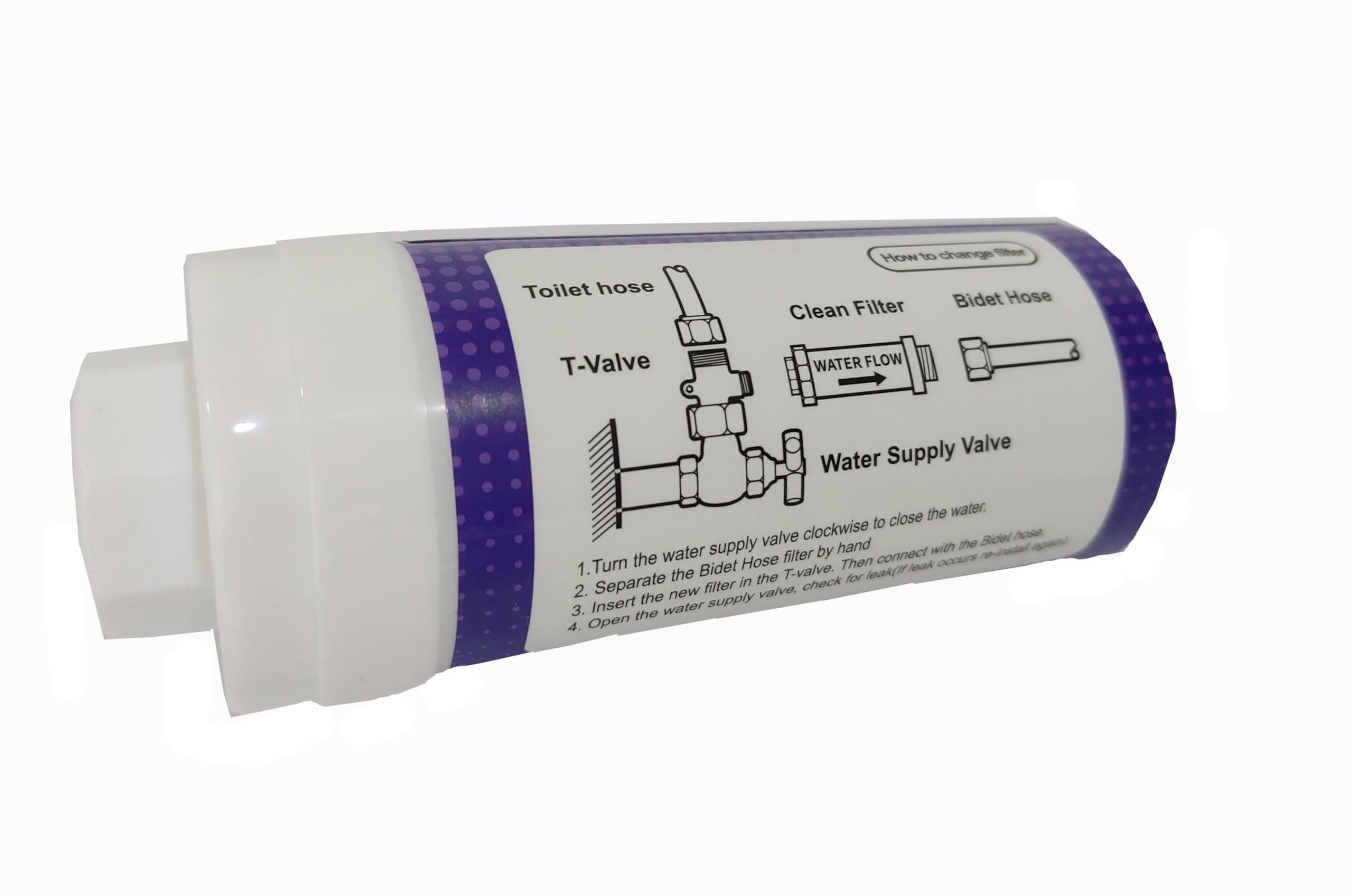 LivingStar Toilet Bidet Seat Water Filter (4 cartridges)
