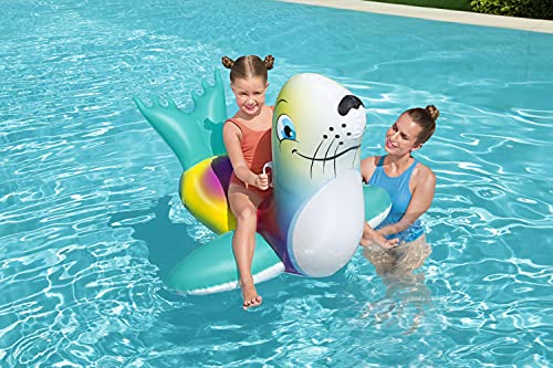 Bestway Seal Pool Float, Kids Inflatable Ride-On with Handles, Swimming Pool and Beach Toy