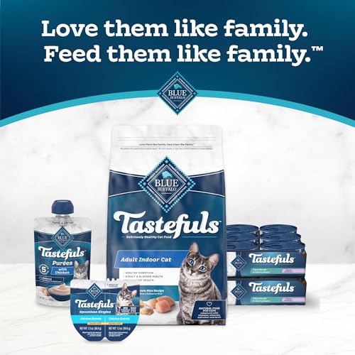 Blue Buffalo Tastefuls Wet Cat Food Morsels, Made with Natural Ingredients | Tuna, 3-oz. Cans (24 Count)