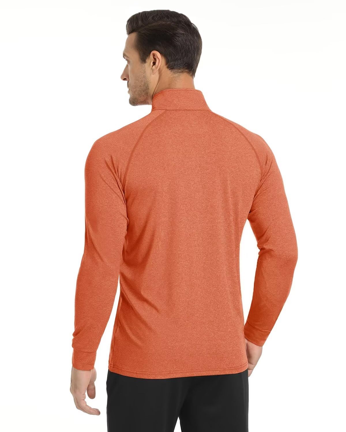 Boladeci Mens Pullover Quarter Zip UPF 50 UV Protection Half 1/4 3/4 1/2 Zip Light Blue Long Sleeve Gym SPF Dry Fit Sun Shirts Rash Guard Golf Tee