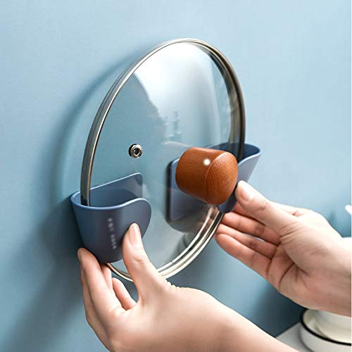 BHVXW Kitchen Organizer Pot Lid Rack Plastic Spoon Holder Pot Lid Shelf Cooking Dish Rack Pan Cover Stand Kitchen Accessories (Color : Gray)