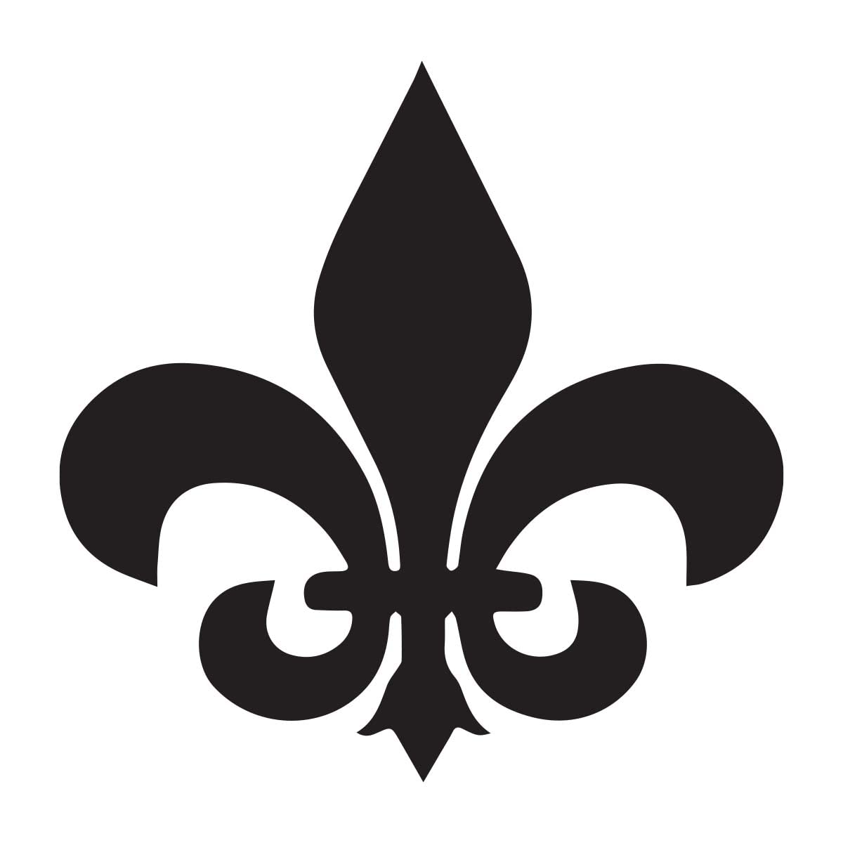 Black Fleur De Lis Temporary Tattoos | Pack of 25 | MADE IN THE USA | Skin Safe | Removable