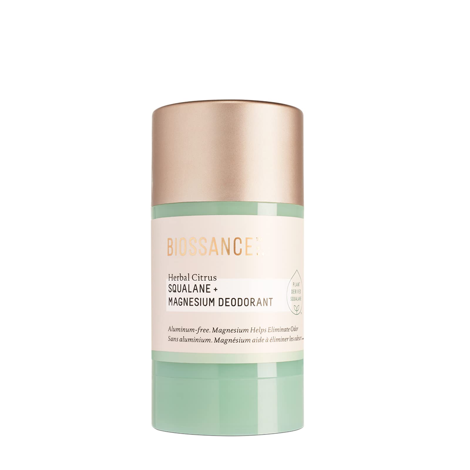 Biossance Squalane + Magnesium Deodorant. Aluminum-Free Formula that Neutralizes Odor and Moisture. 24-Hour Sweat Defense Glides on Smooth in a Citrus Scent (1.7 ounces)
