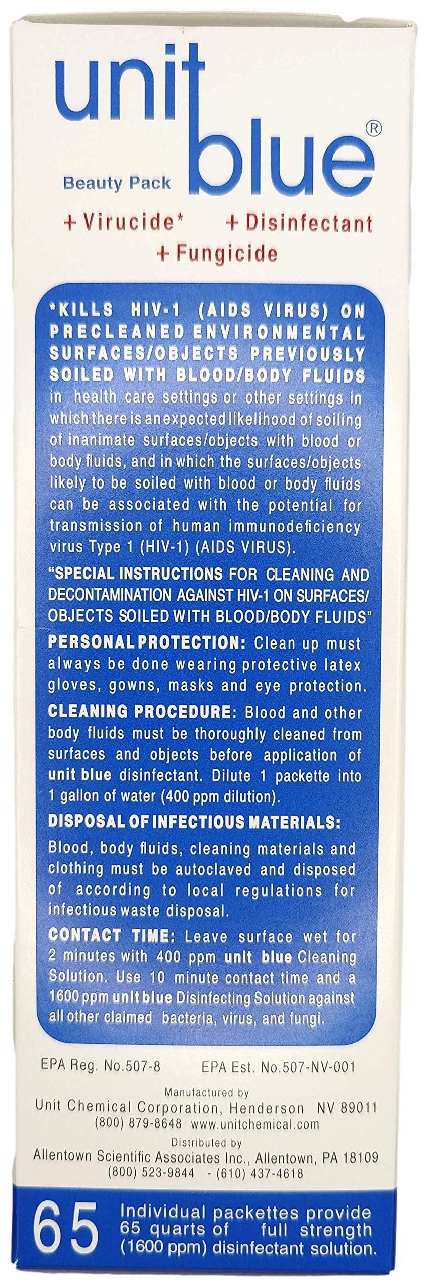 Timsen Unit Blue Germicidal Disinfectant (Box of 65)