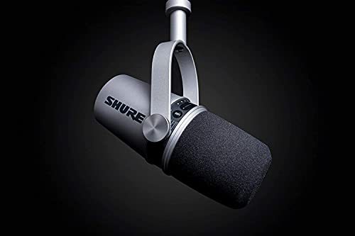 Shure MV7 USB/XLR Dynamic Microphone + AONIC 50 Wired/Wireless Noise Cancelling Headphones for Podcasting, Recording, Streaming & Gaming, Professional Quality Sound & Durability - Silver/Black