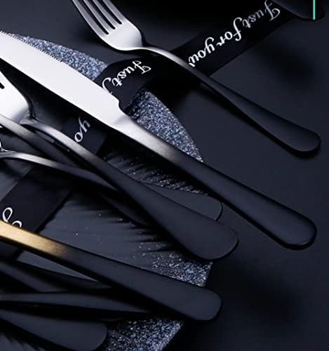 Black Gradual Change Gold Silverware Set Flatware Sets 70 Piece Stainless Steel Service for 14 Durable Home Kitchen Restaurant Wedding Cutlery Utensils Delicate Knifes Forks and Spoons Tableware Set…