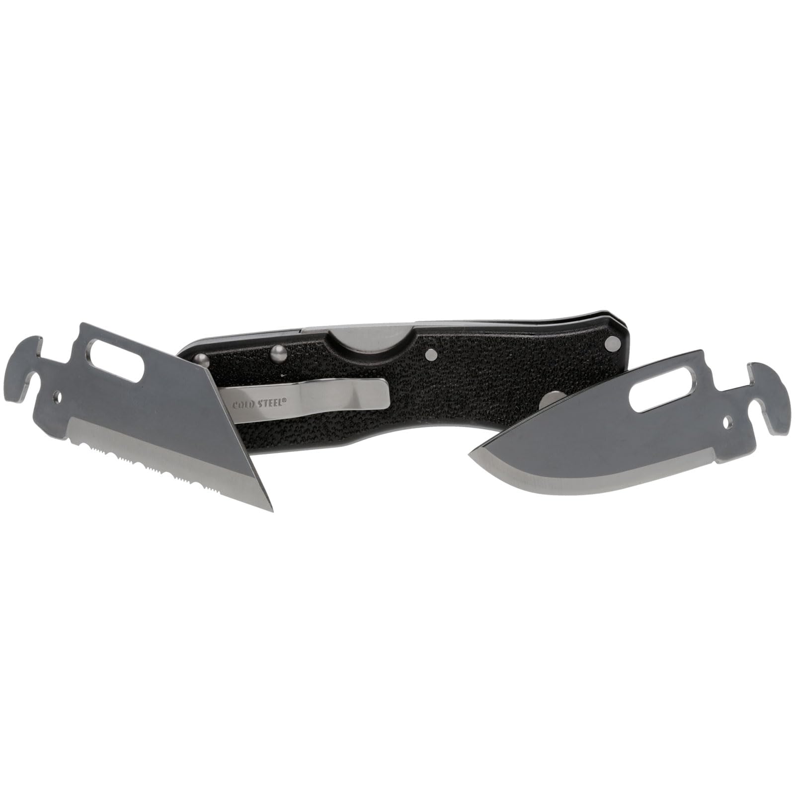 Cold Steel Click N Cut Folder Durable Hunting & Hiking Steel 5 Oz Compact 7" Long Folding Knife with Strong Lock & 2 Interchangeable Blades - Blister Package