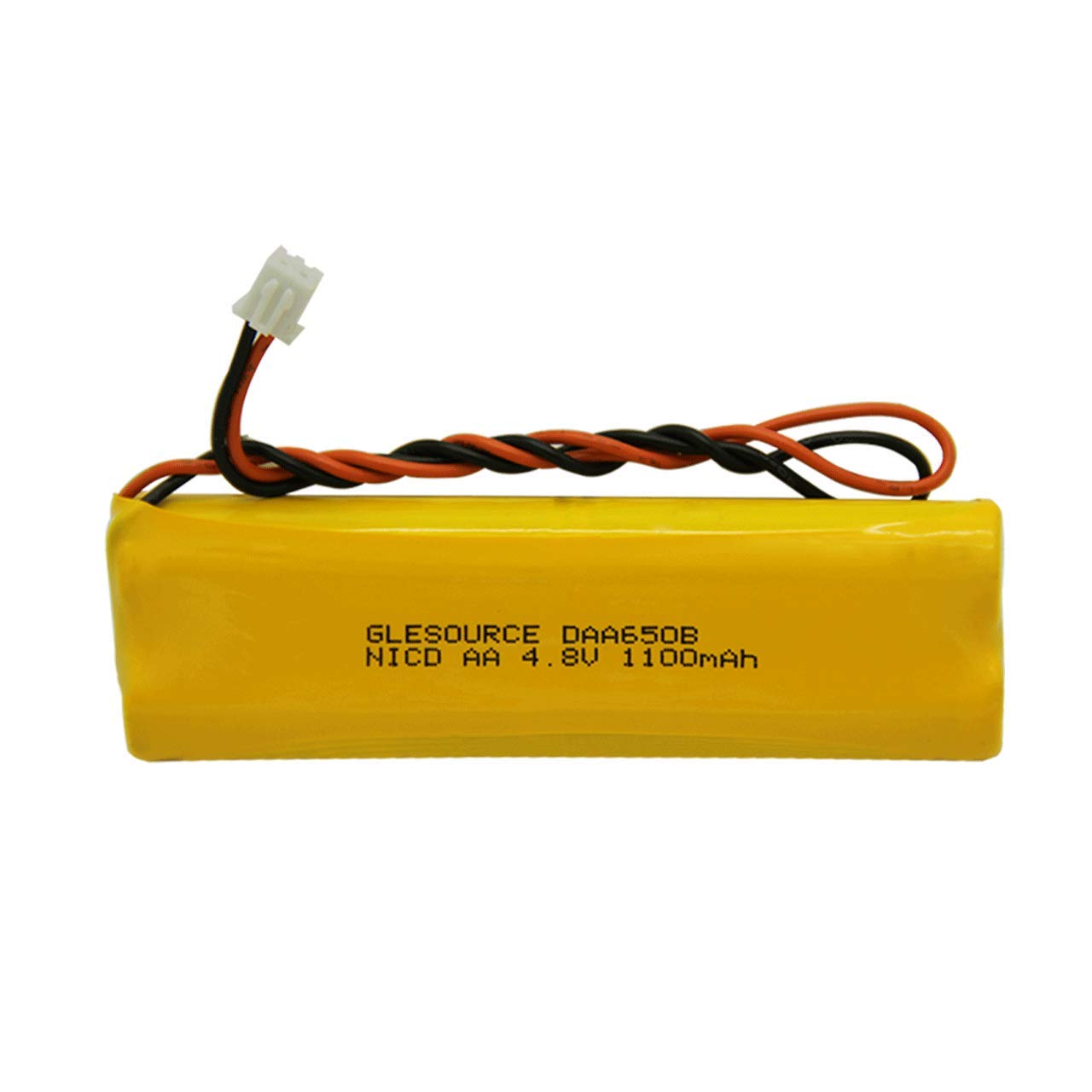 GLESOURCE 4.8V 1100mAh Emergency Lighting Battery Replaces with LITHONIA D-AA650Bx4 Unitech Dual-Lite 0120859 Ni-CD AA 650mAh 4.8V EJW-NI-CAD 800mah BYD D-AA650B-4 Exit Sign Emergency Light(2 Pack)