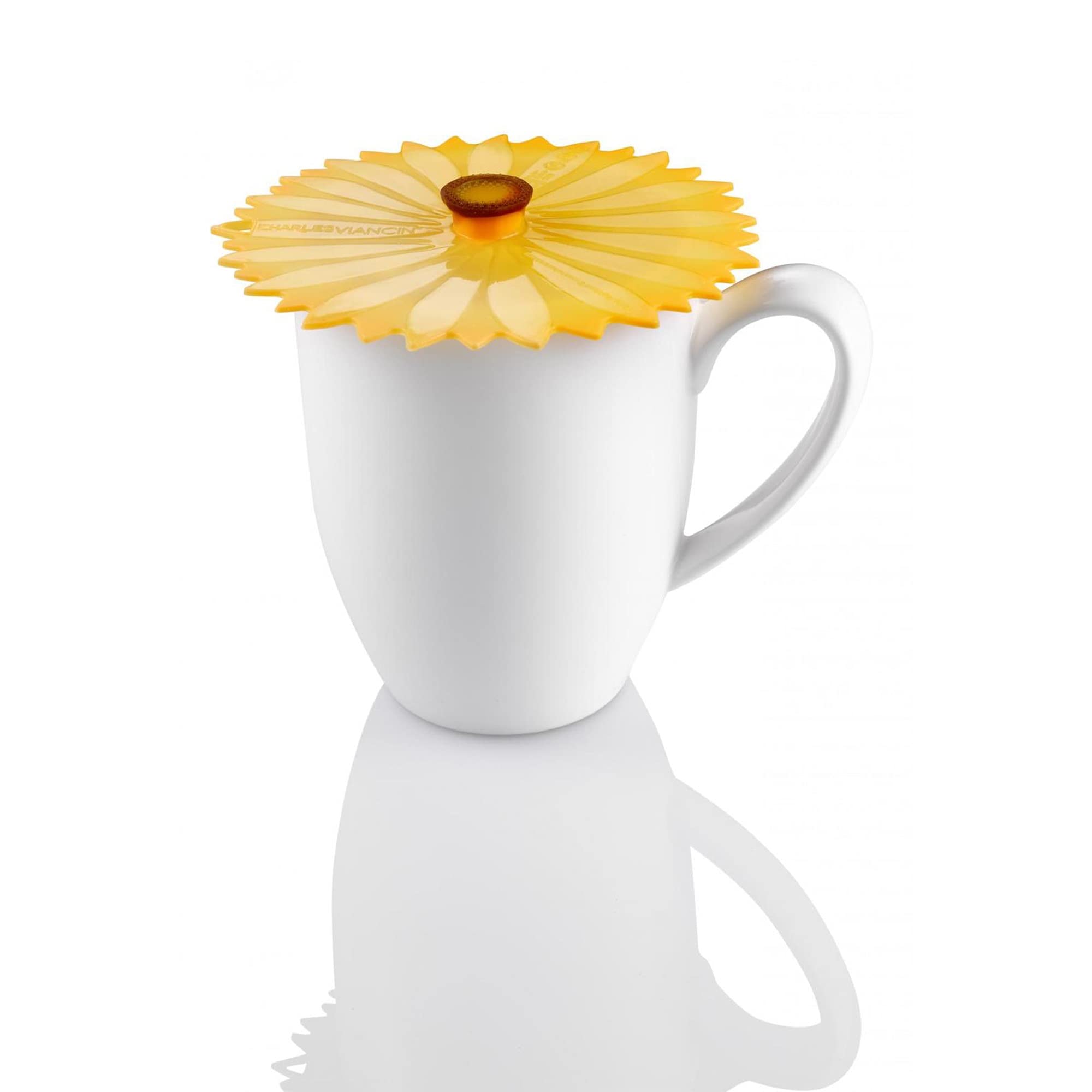 Charles Viancin - Sunflower Lid Gift-Box - Set of 4 Silicone Lids for Food Storage and Cooking - 11''/28cm + 9''/23cm + 6''/15cm + 4''/10cm - Airtight Seal on Any Smooth Rim Surface